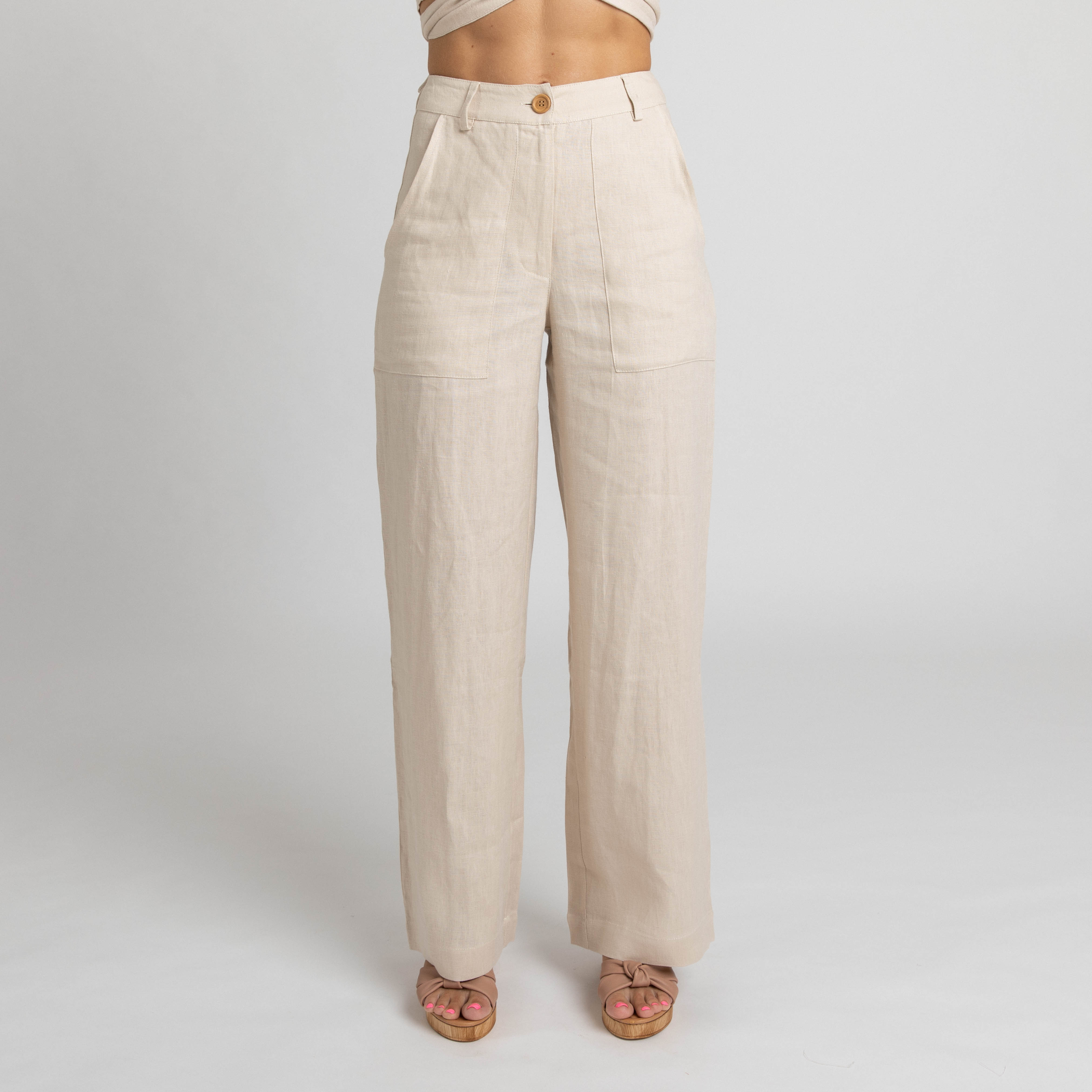Linen Natural Pants Women | Miss Jane Designs